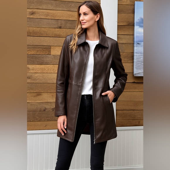 Centigrade | Jackets & Coats | Centigrade X Genuine Leather Zipfront ...